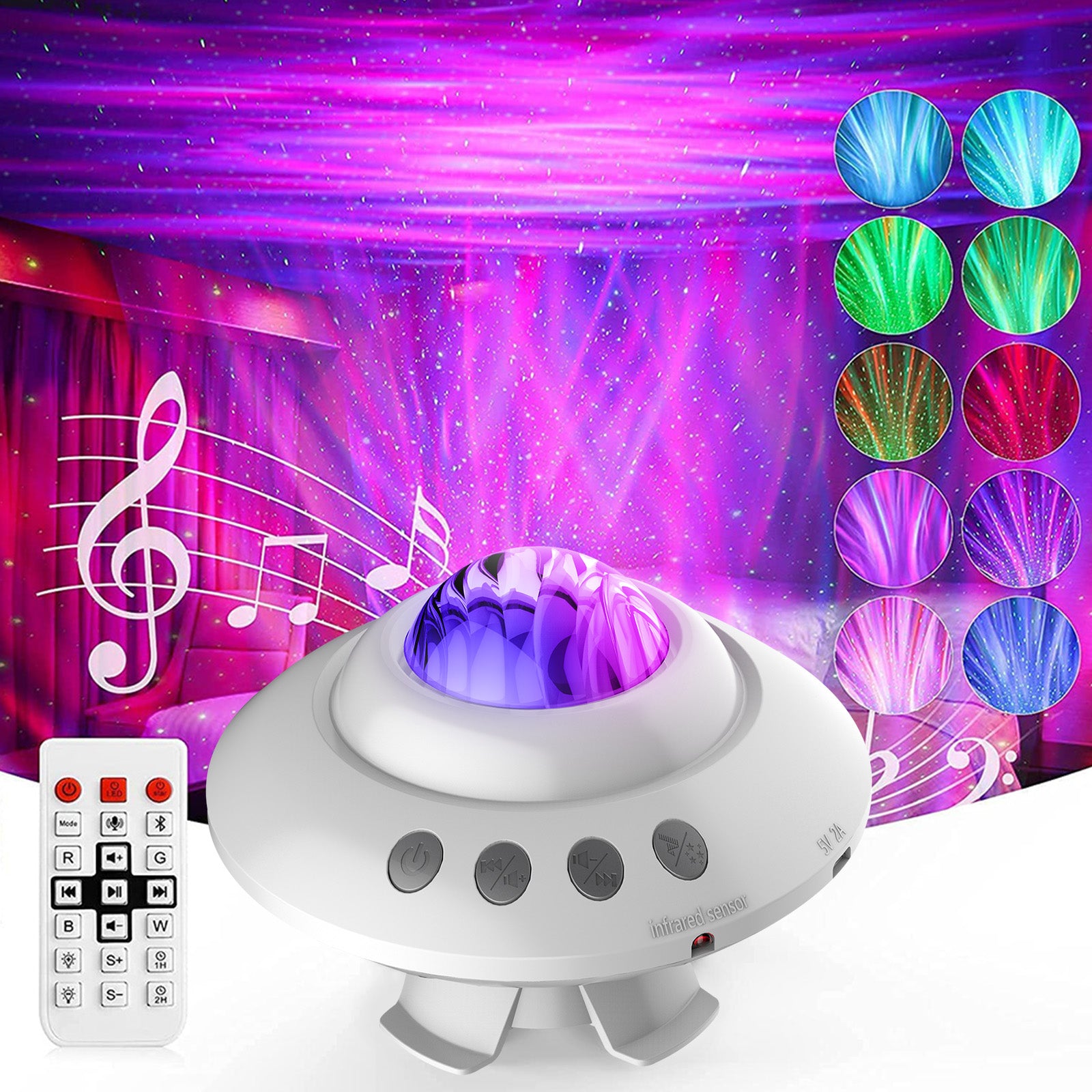 UFO Aurora Star Projector Night Light – Sunicol