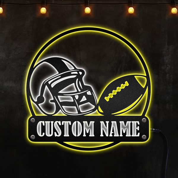 Custom Football Metal Sign – Sunicol